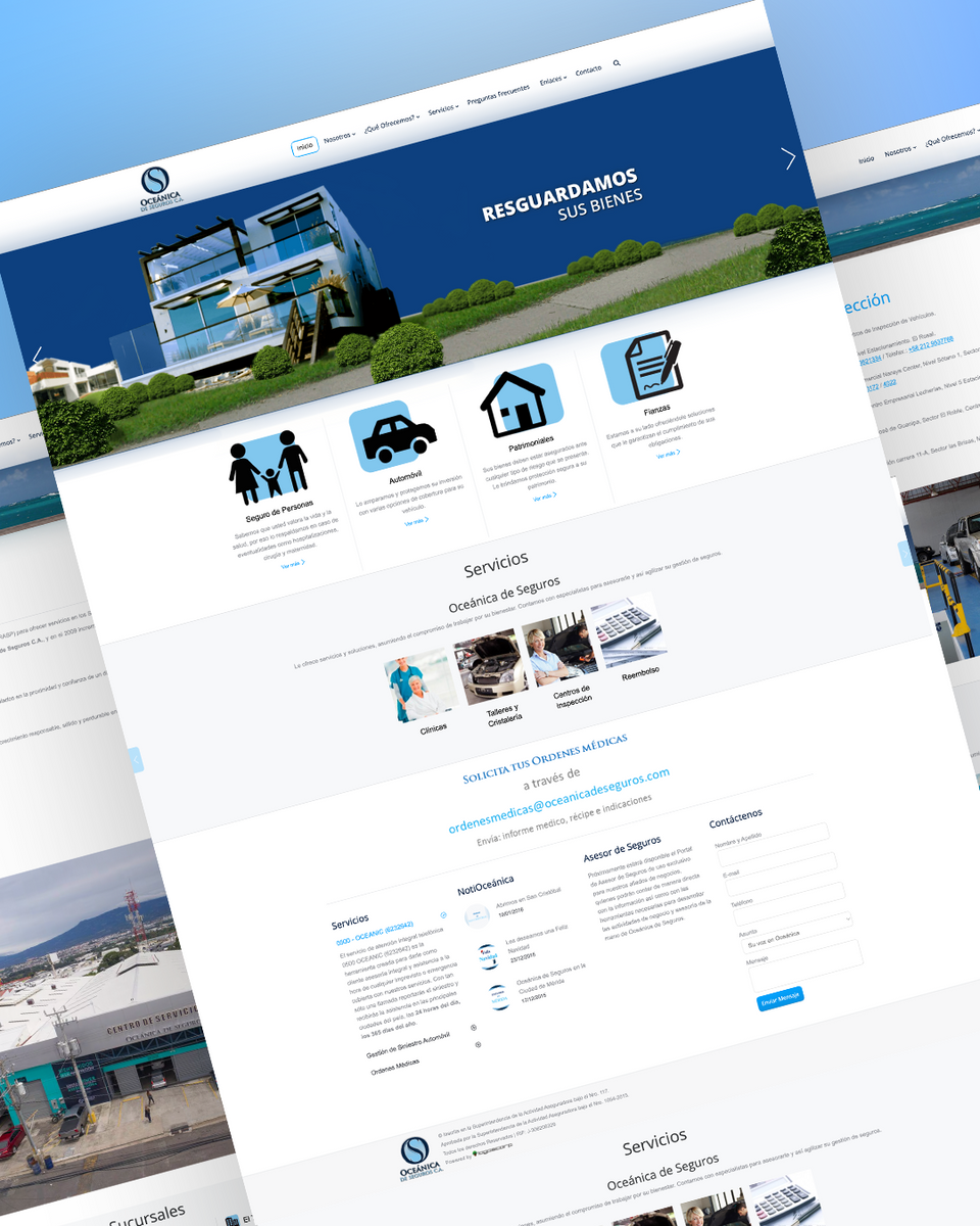 Oceánica de Seguros Portal Web | LogosCorp