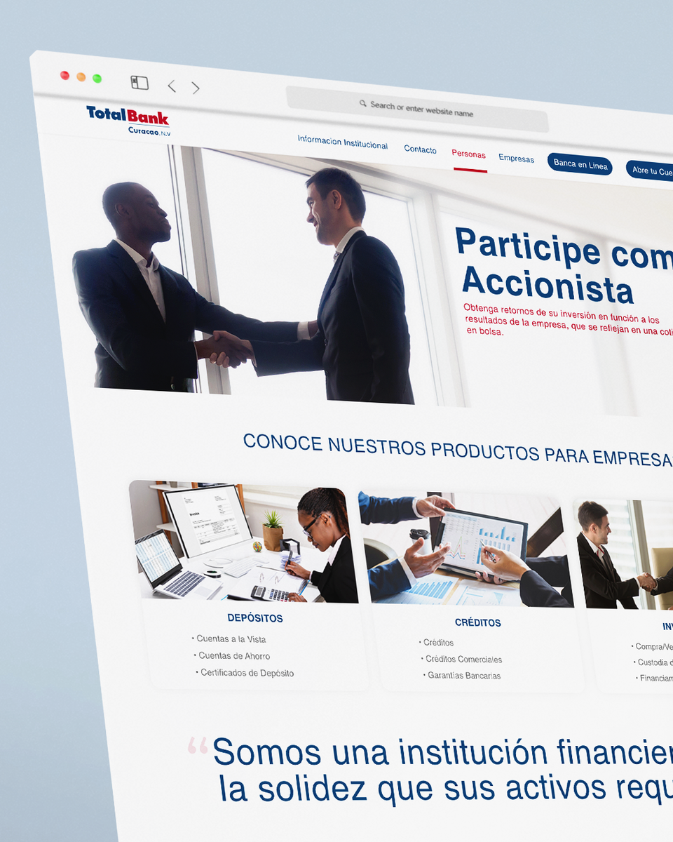 Total Bank Web Portal | LogosCorp