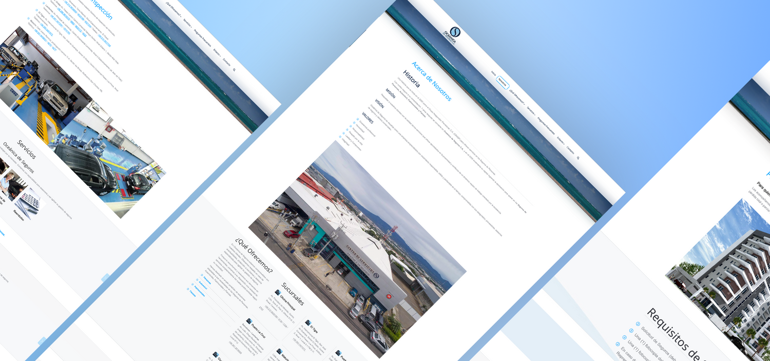 Oceánica de Seguros Website | LogosCorp