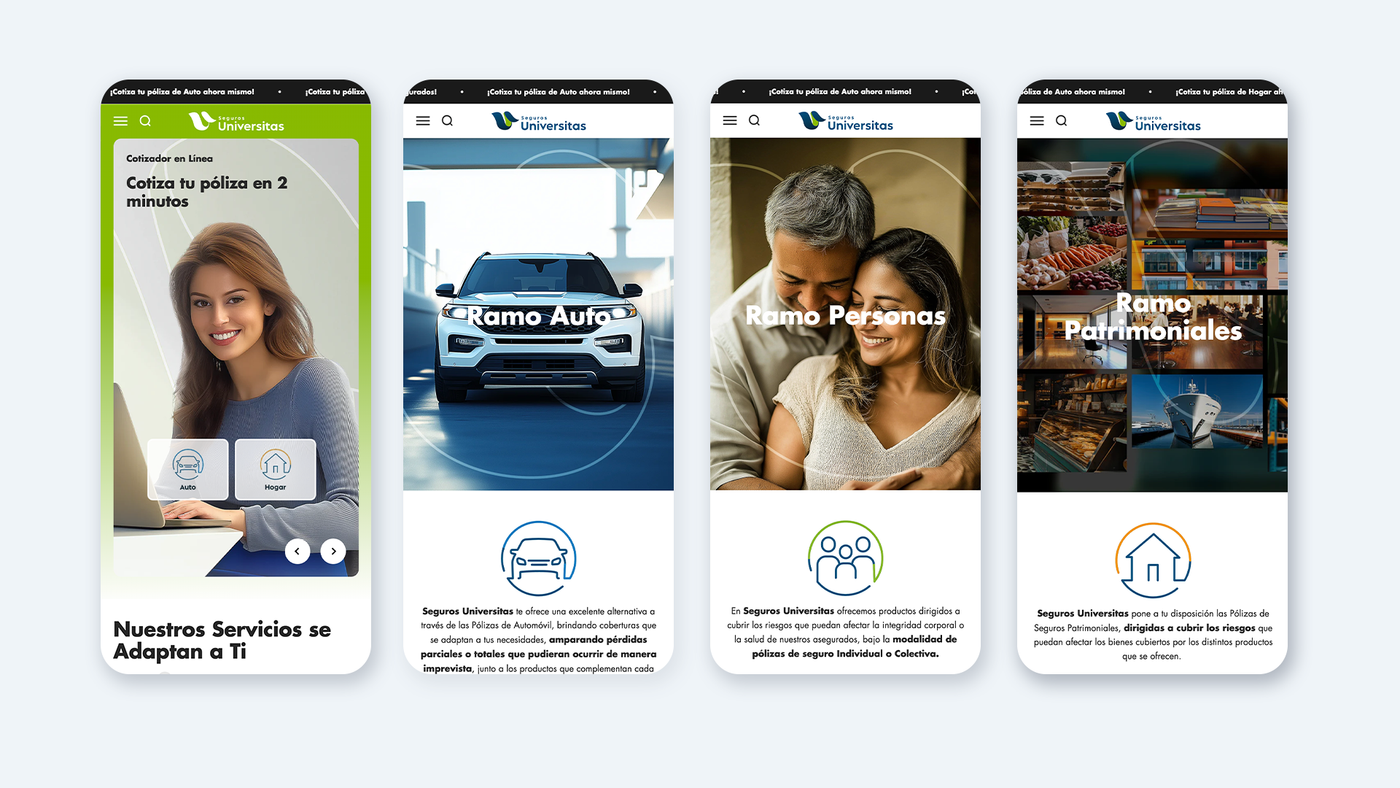 Seguros Universitas Portal Web y Asistente Virtual | LogosCorp
